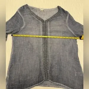 Spense | Tops | Spense Bell Sleeve V Neck Over Dyed Boho Romance ...